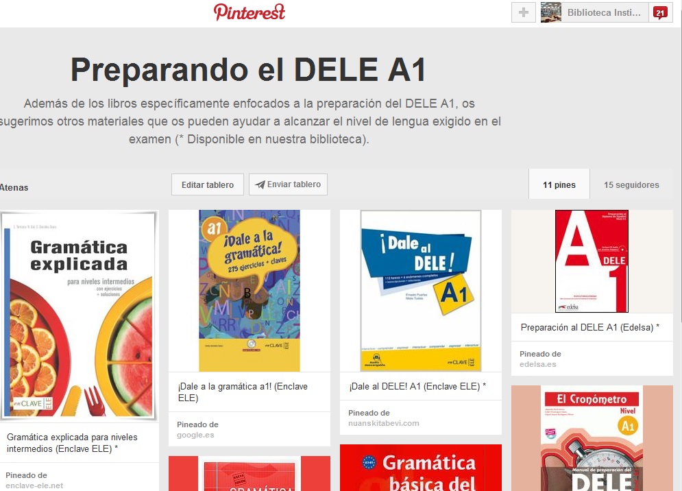 Preparando el DELE en Pinterest « Blog del Instituto Cervantes de Atenas