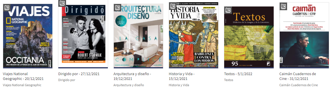 Revistas y periódicos en nuestra plataforma de libros electrónicos ...